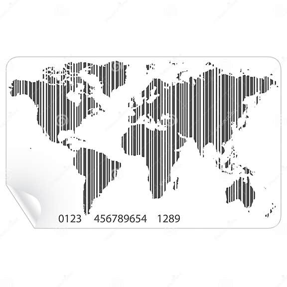 World Map in the Barcode Concept Vector Stock Vector - Illustration of ...