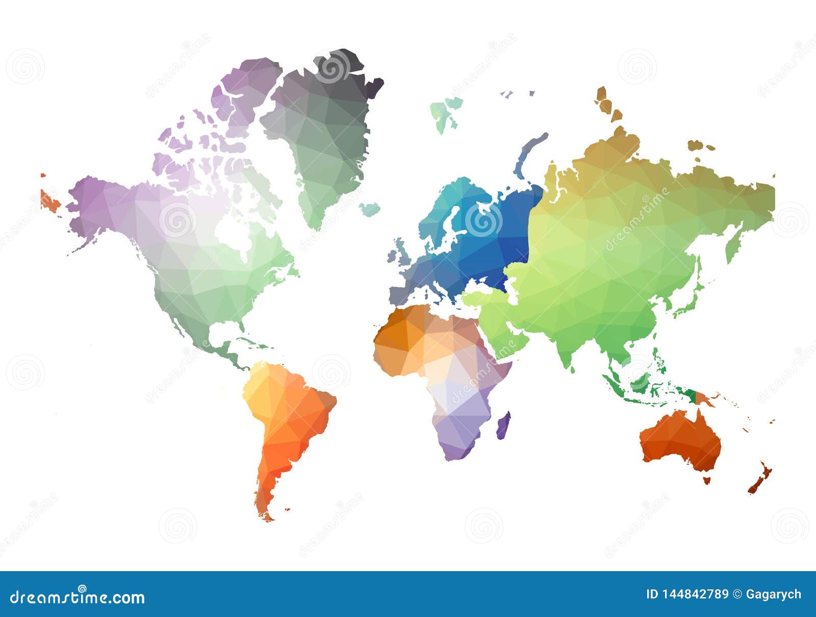World Map. Beautiful Low Poly Style Stock Vector - Illustration of ...