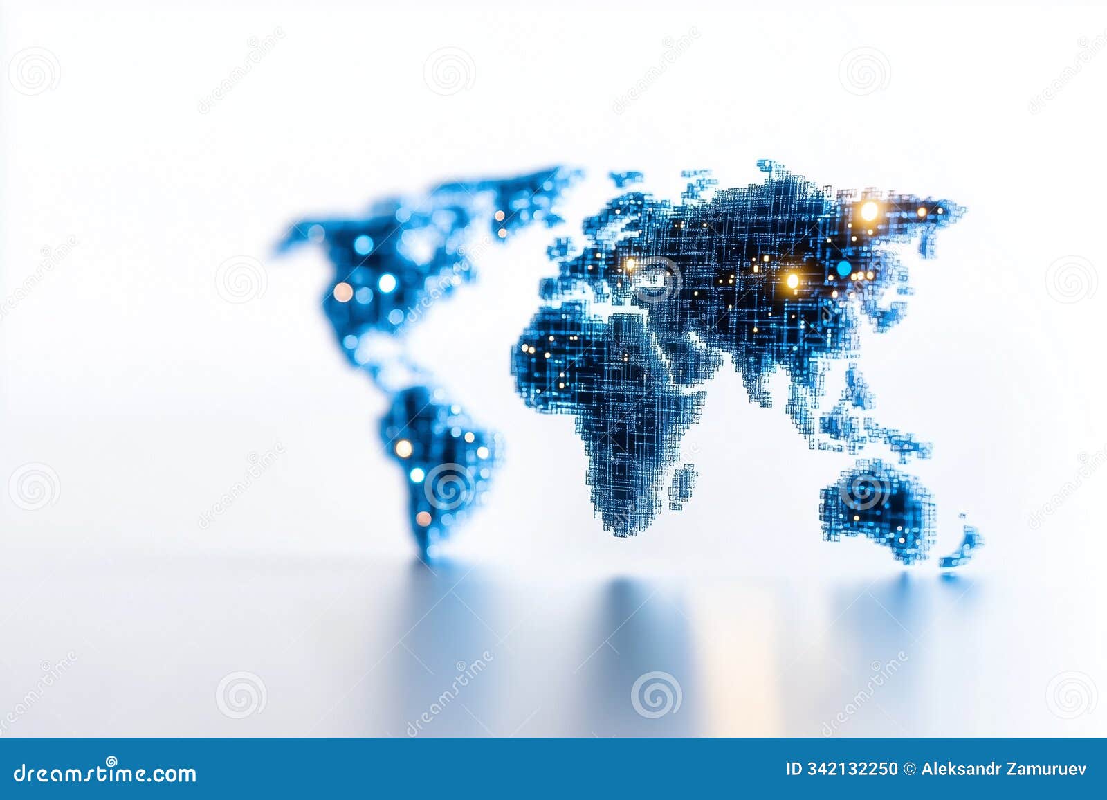 A World Map in Binary Code, Symbolizing Modern Technology and Global Digital Communication Stock ...