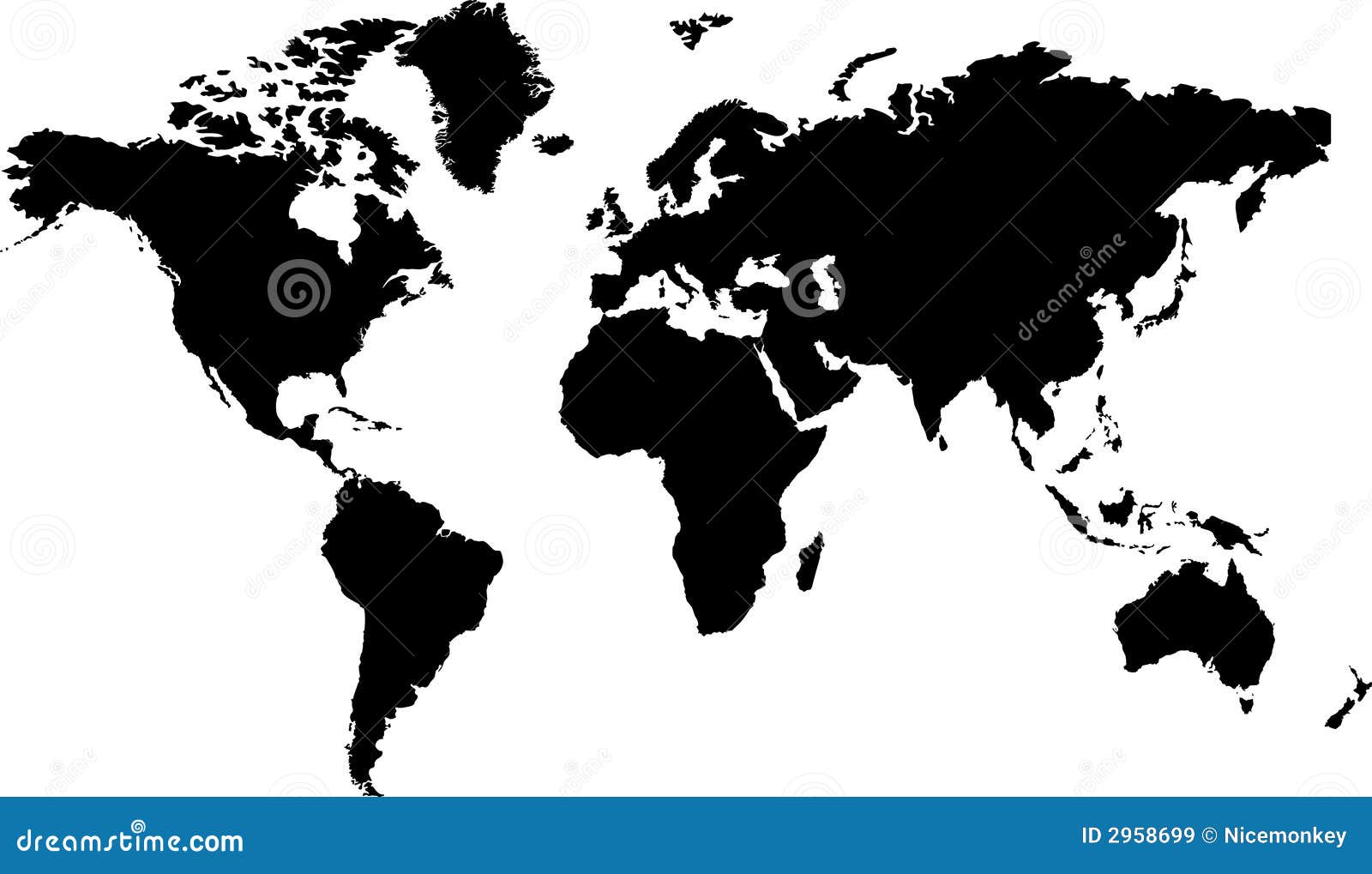 World map black stock vector. Illustration of backdrop - 2958699
