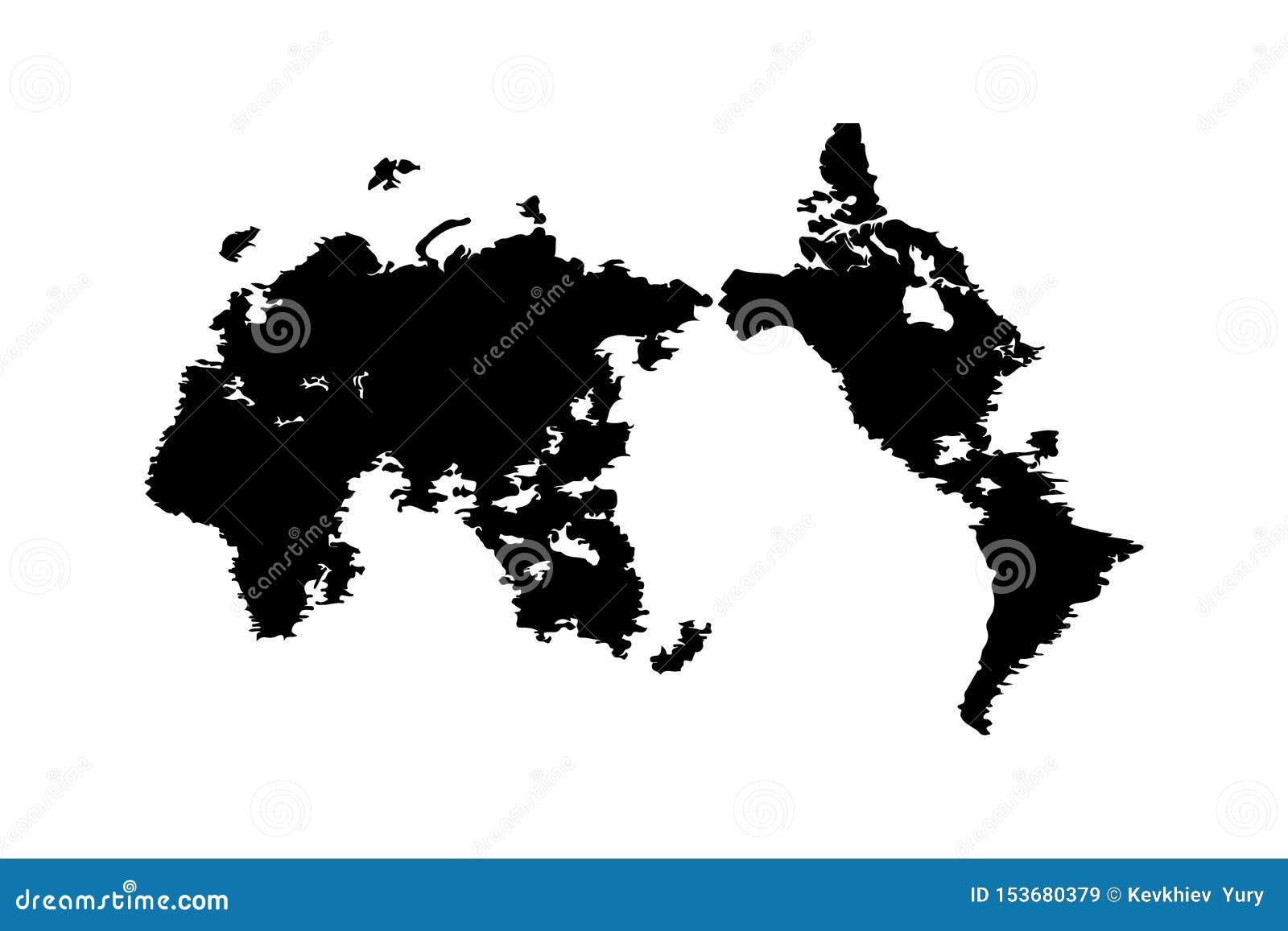 World Map in Black Color Vector Illustration Stock Vector ...