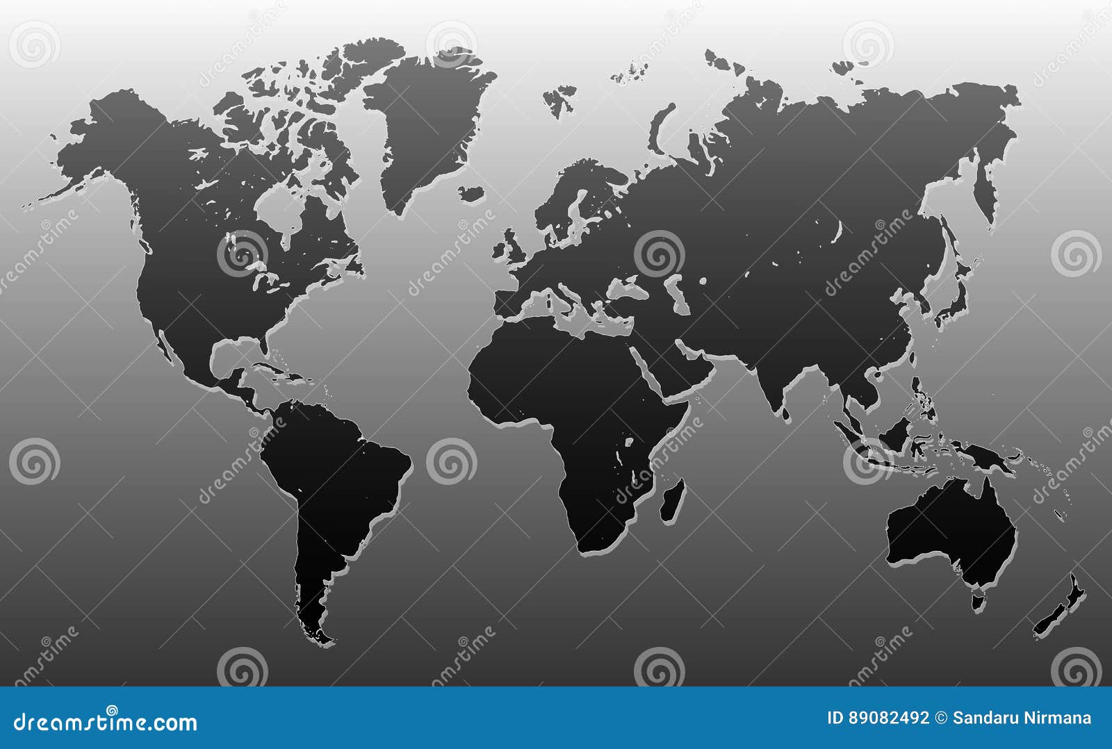 World Map Vector Black And White