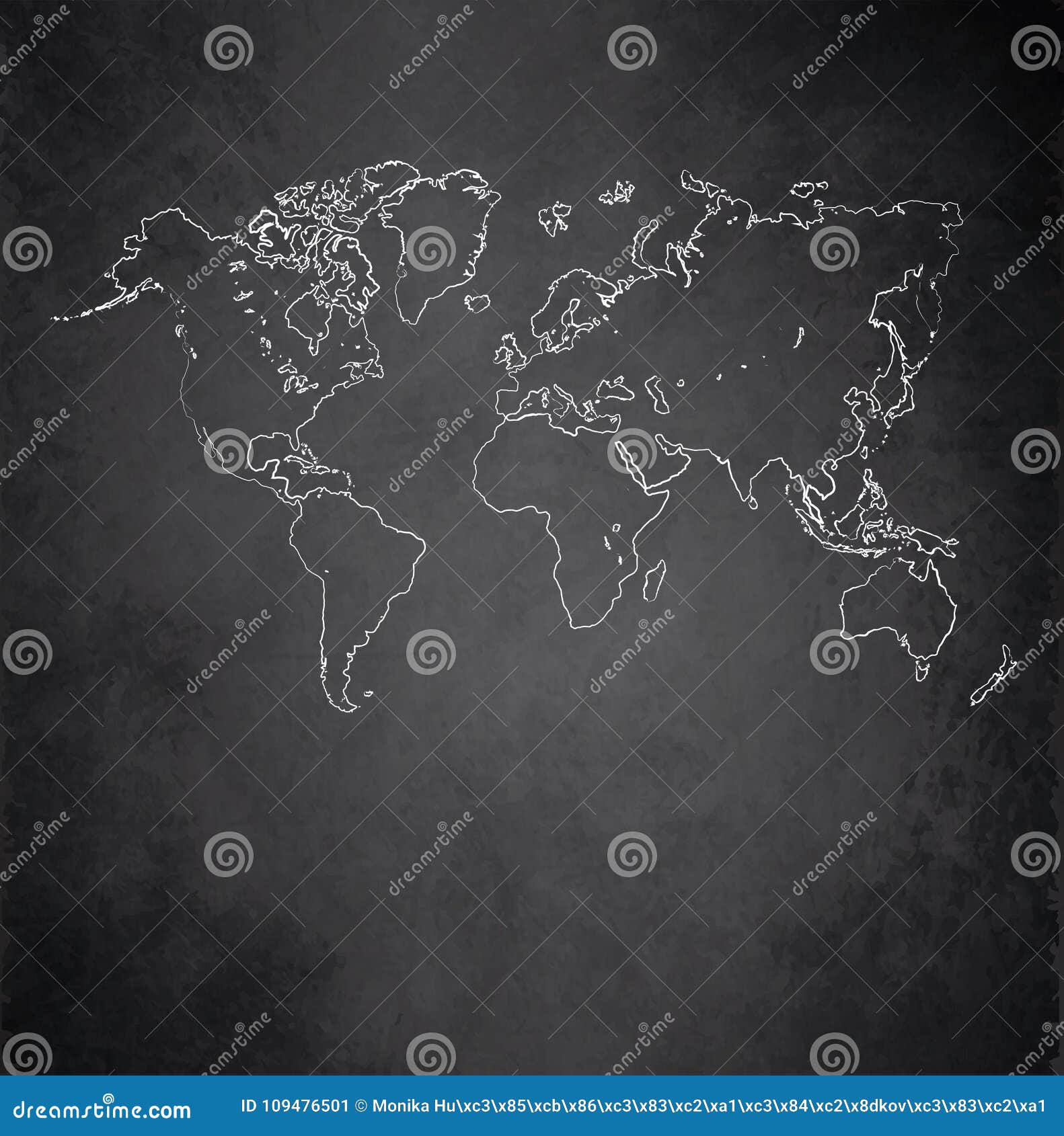 World Map Blackboard Chalkboard Stock Vector - Illustration of backdrop ...