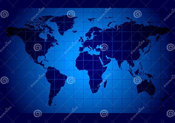 World map blue stock vector. Illustration of color, canvas - 2145573