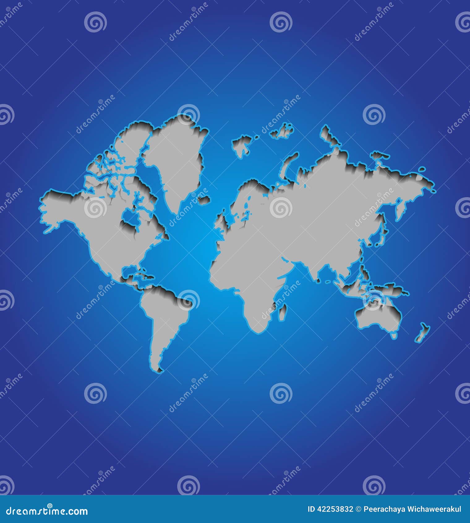 World Map on Blue Background Stock Vector - Illustration of design ...