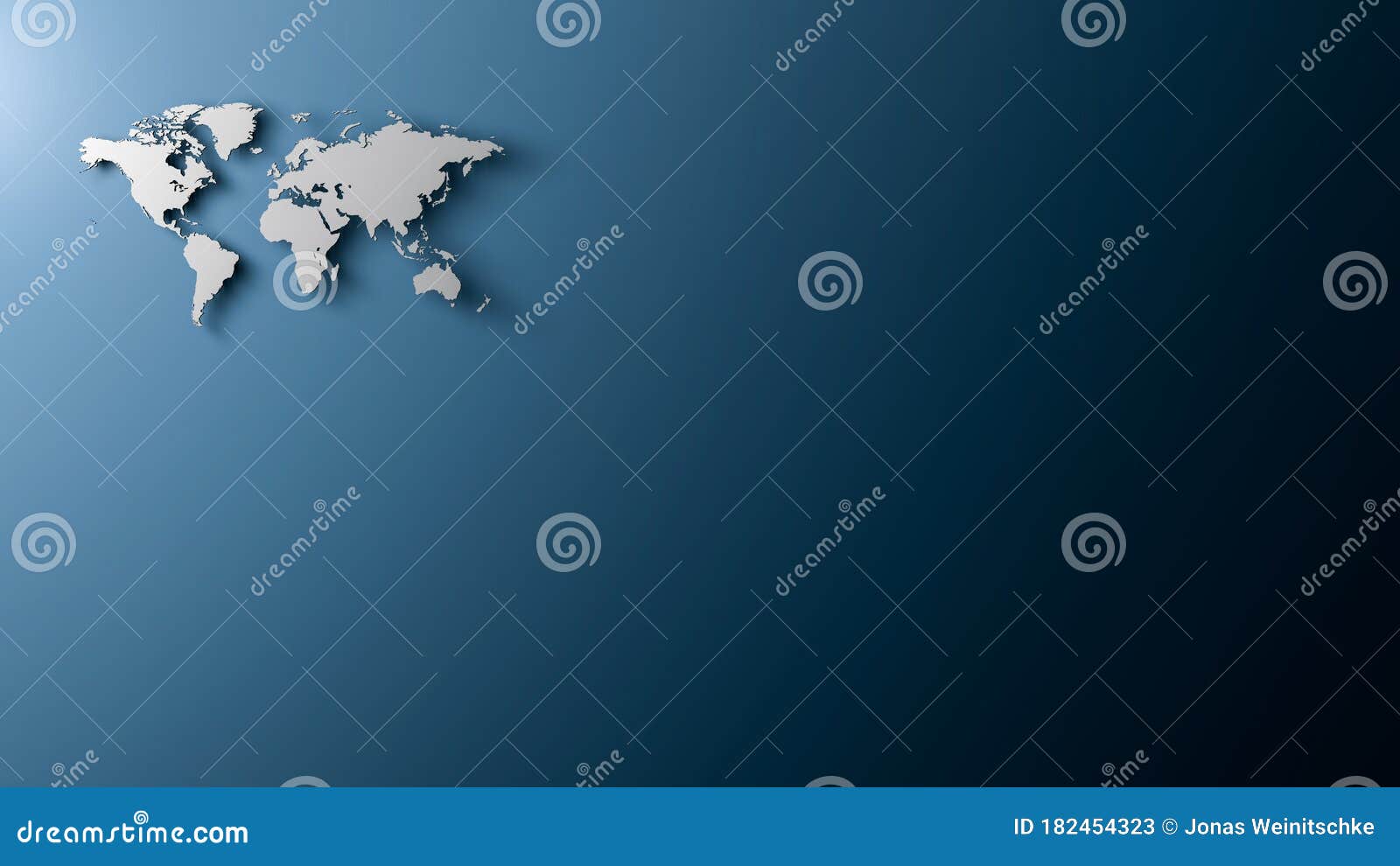 World Map on Blue Background Stock Illustration - Illustration of ...