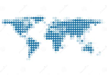 World Map of blue Dots stock vector. Illustration of country - 7001304