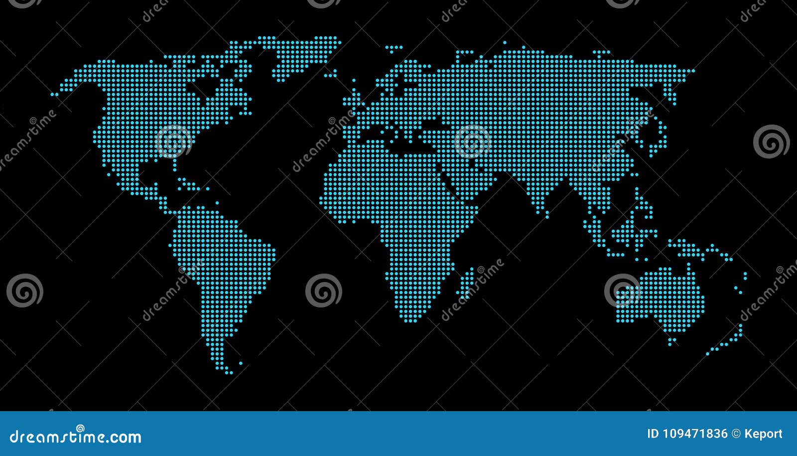 World map: Blue dots stock illustration. Illustration of design - 109471836