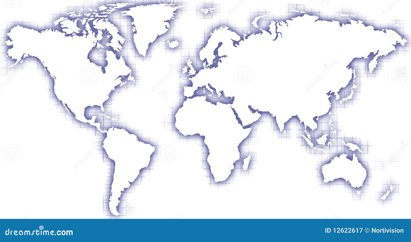 World map blue glow stock illustration. Illustration of earth - 12622617