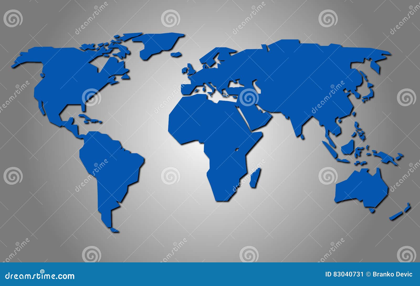 World map stock illustration. Illustration of grey, unique - 83040731