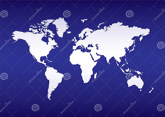 World map blue ocean stock vector. Illustration of north - 14218921