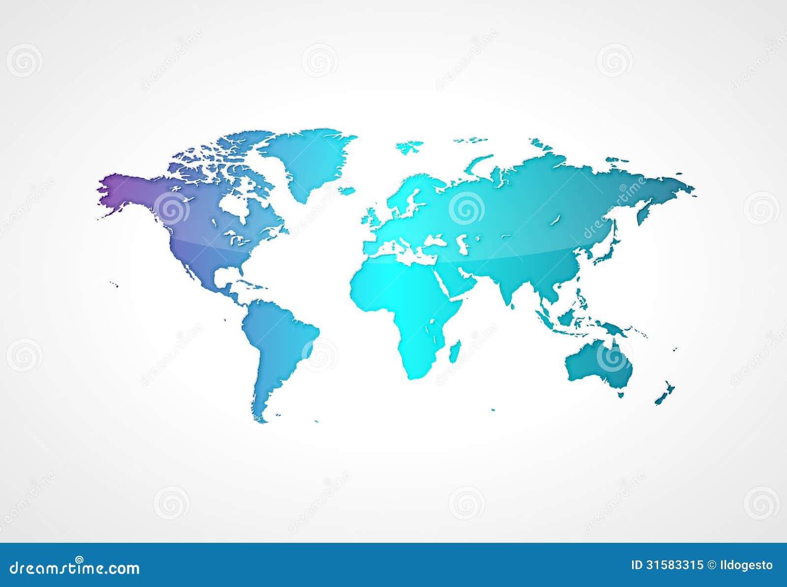 World map stock vector. Illustration of vector, blue - 31583315