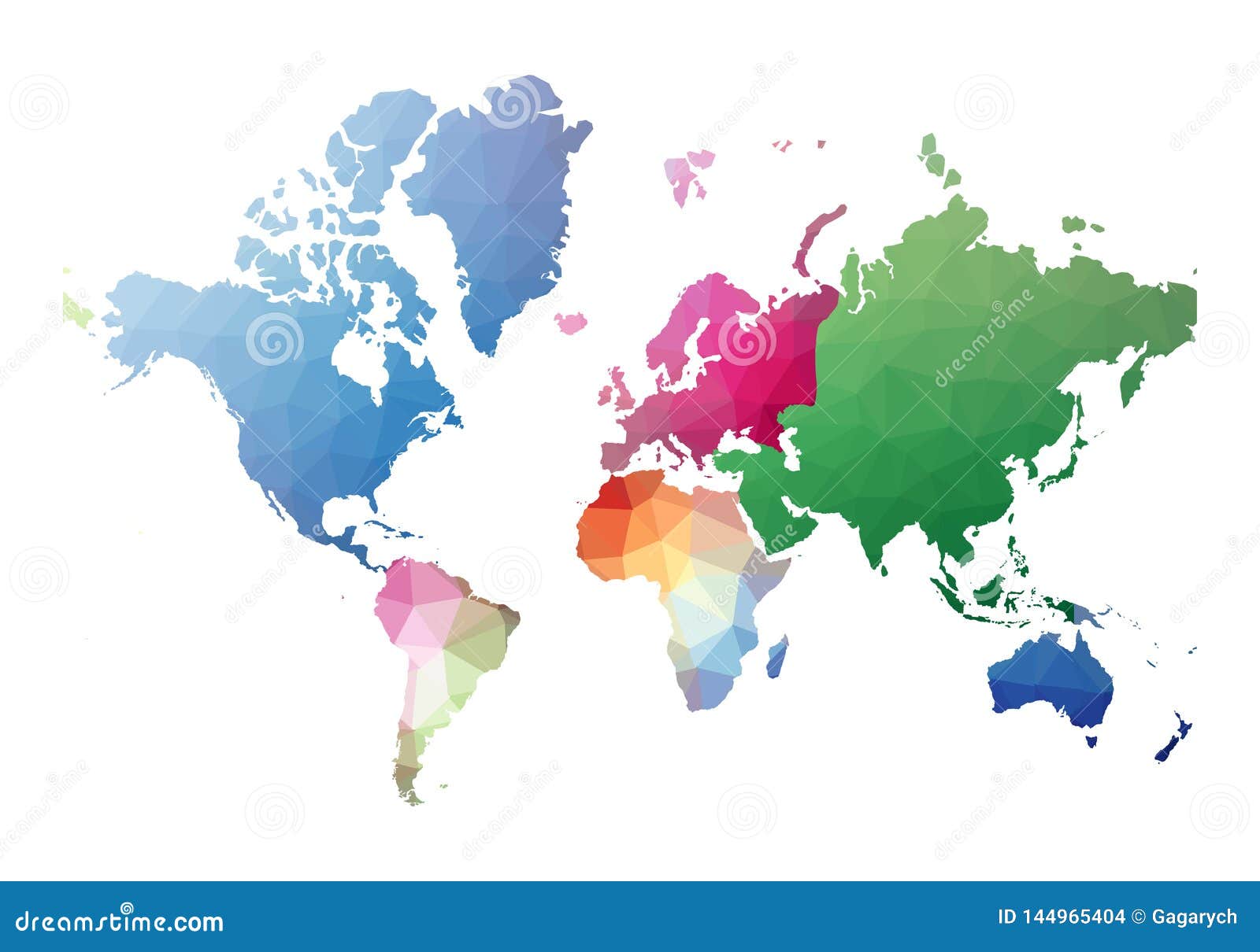 World Map. Bold Low Poly Style Stock Vector - Illustration of earth ...