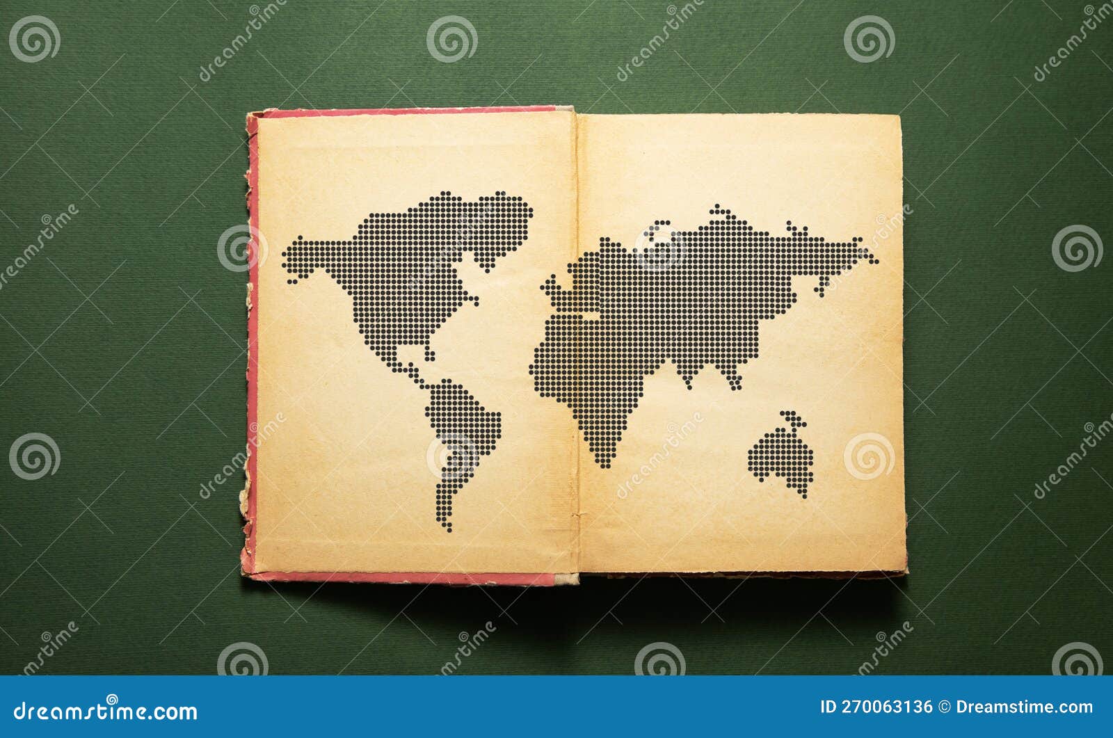 World Map with a Book. Education Stock Photo - Image of oceans, ancient ...