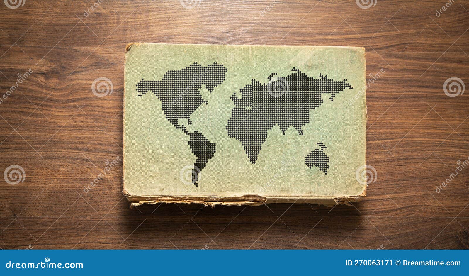 World Map with a Book. Education Stock Image - Image of decorative ...