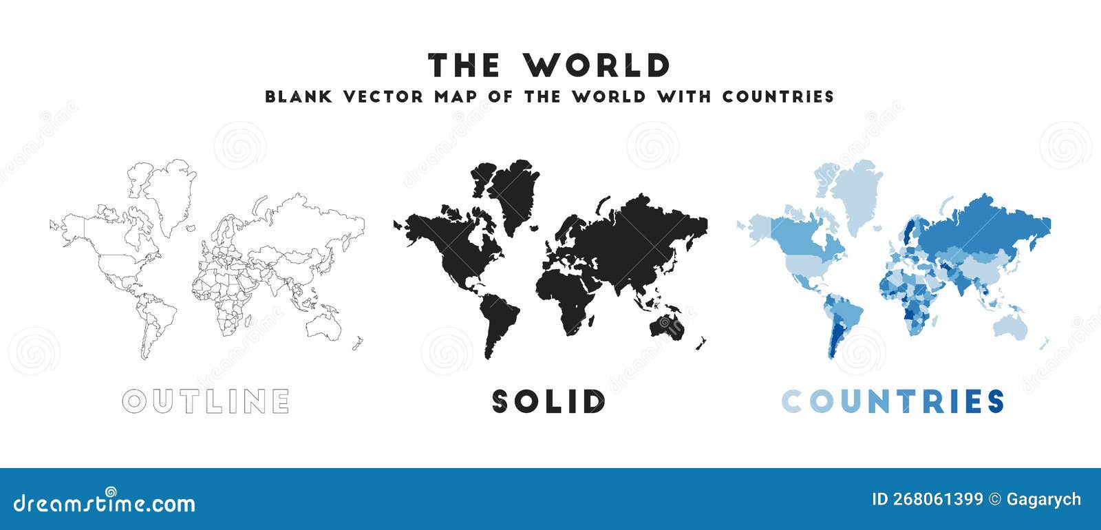 The World map. stock vector. Illustration of chart, democrat - 268061399