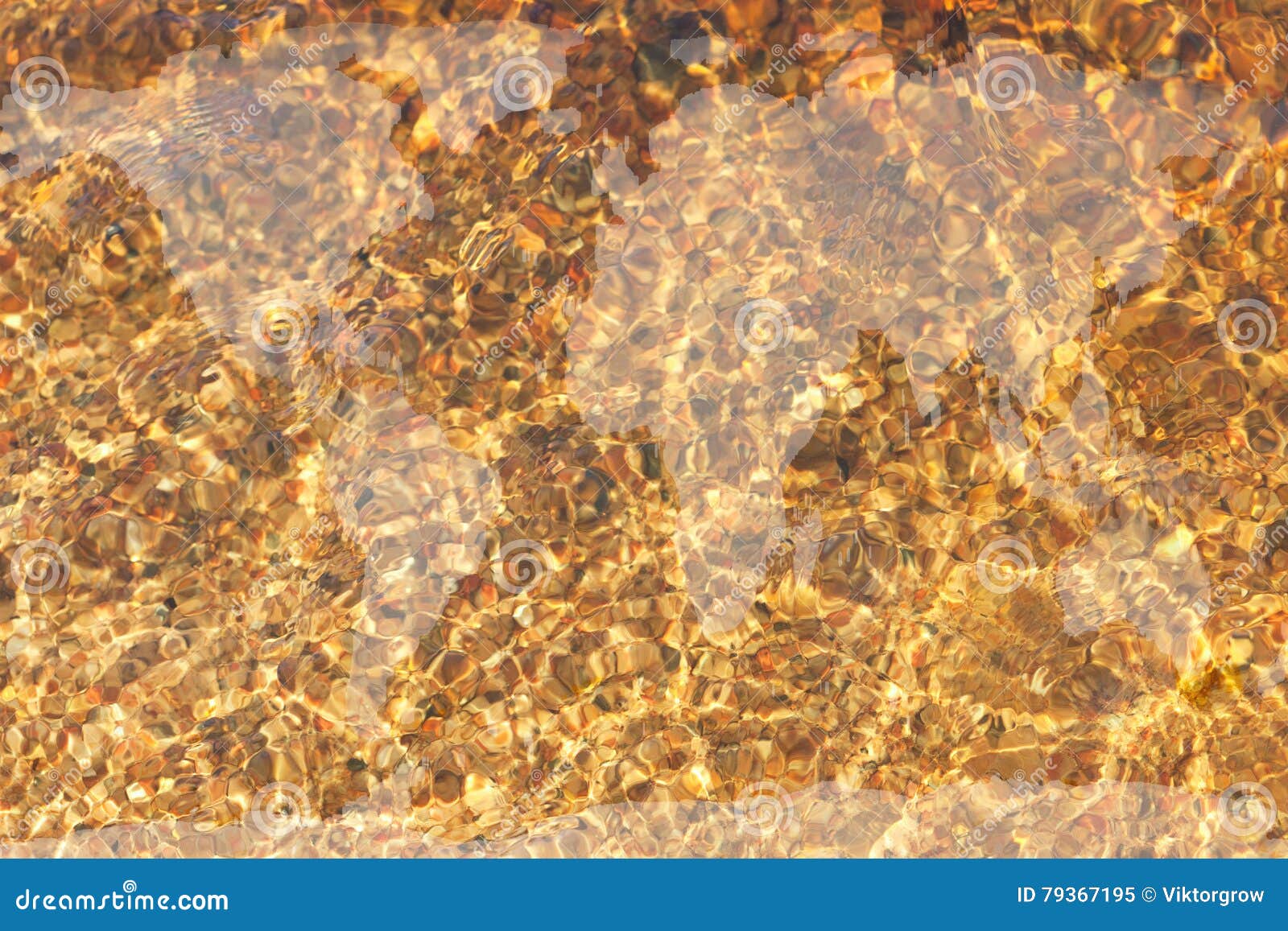 World Map on the Bottom of the Sea Stock Image - Image of scenics ...