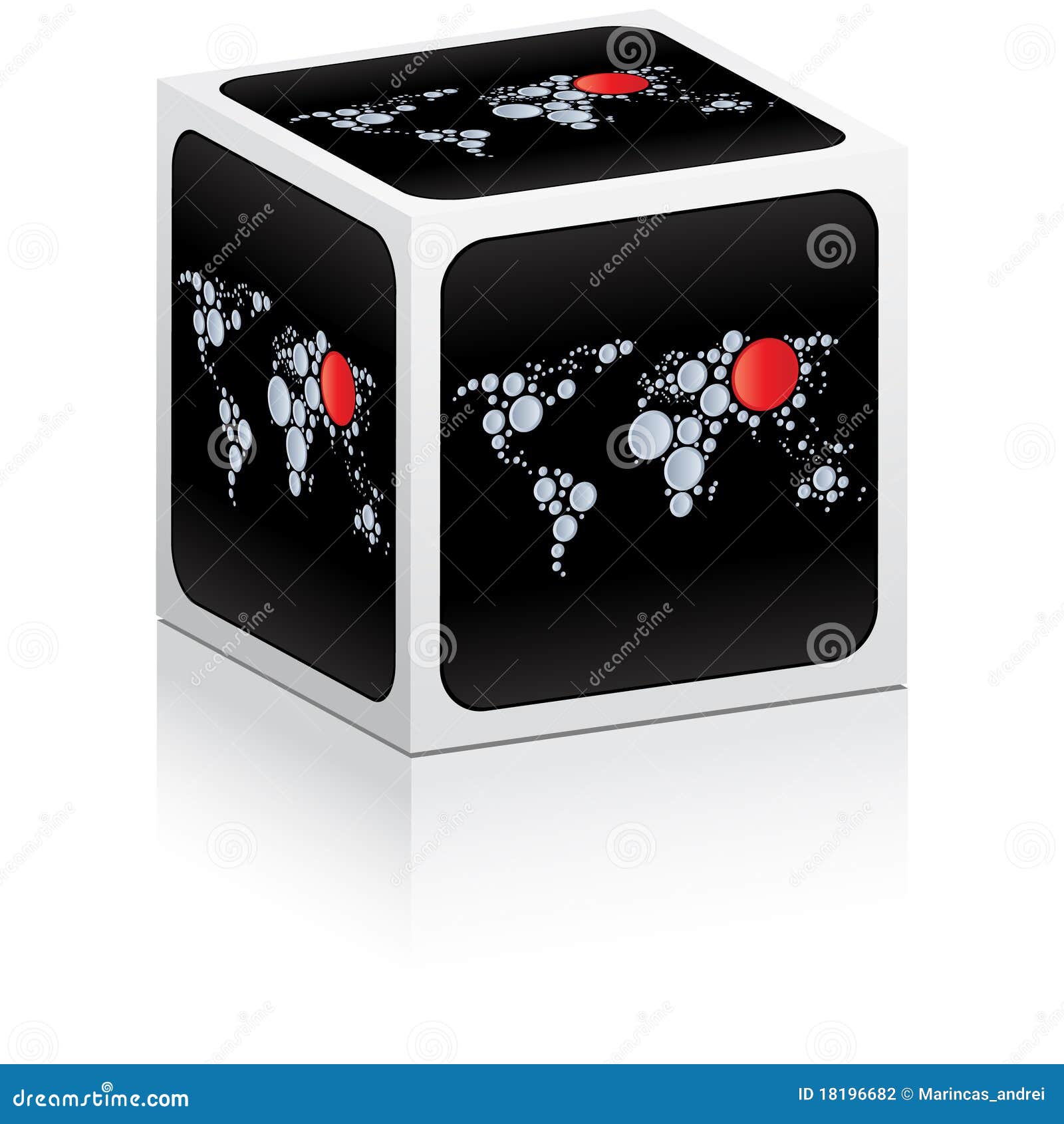 World map on box stock vector. Illustration of shape - 18196682