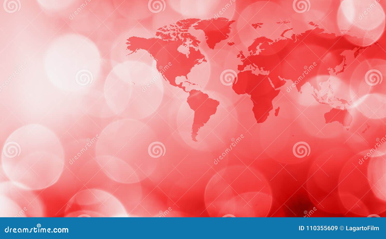 International Red Creative World Map Stock Illustration - Illustration ...