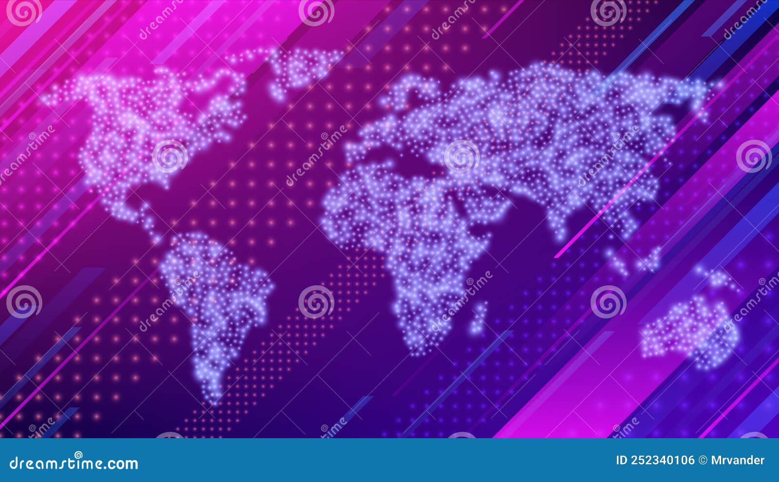 World Map. Breaking News Template Design Stock Vector - Illustration of ...