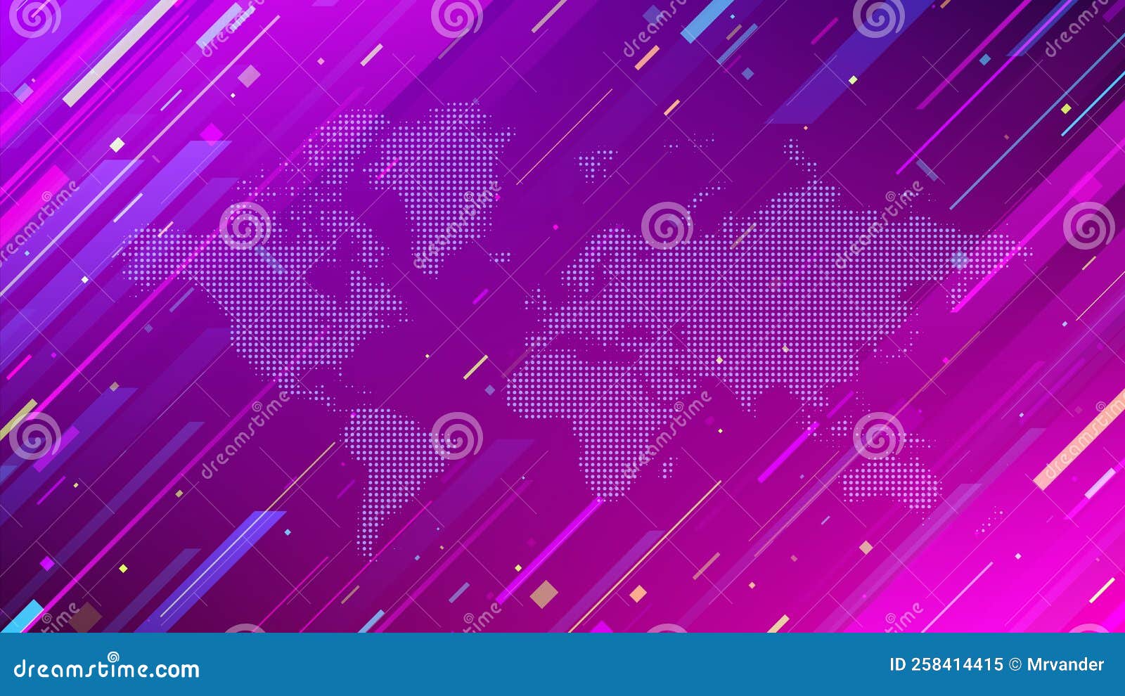 World Map. Breaking News Template Design Stock Vector - Illustration of ...