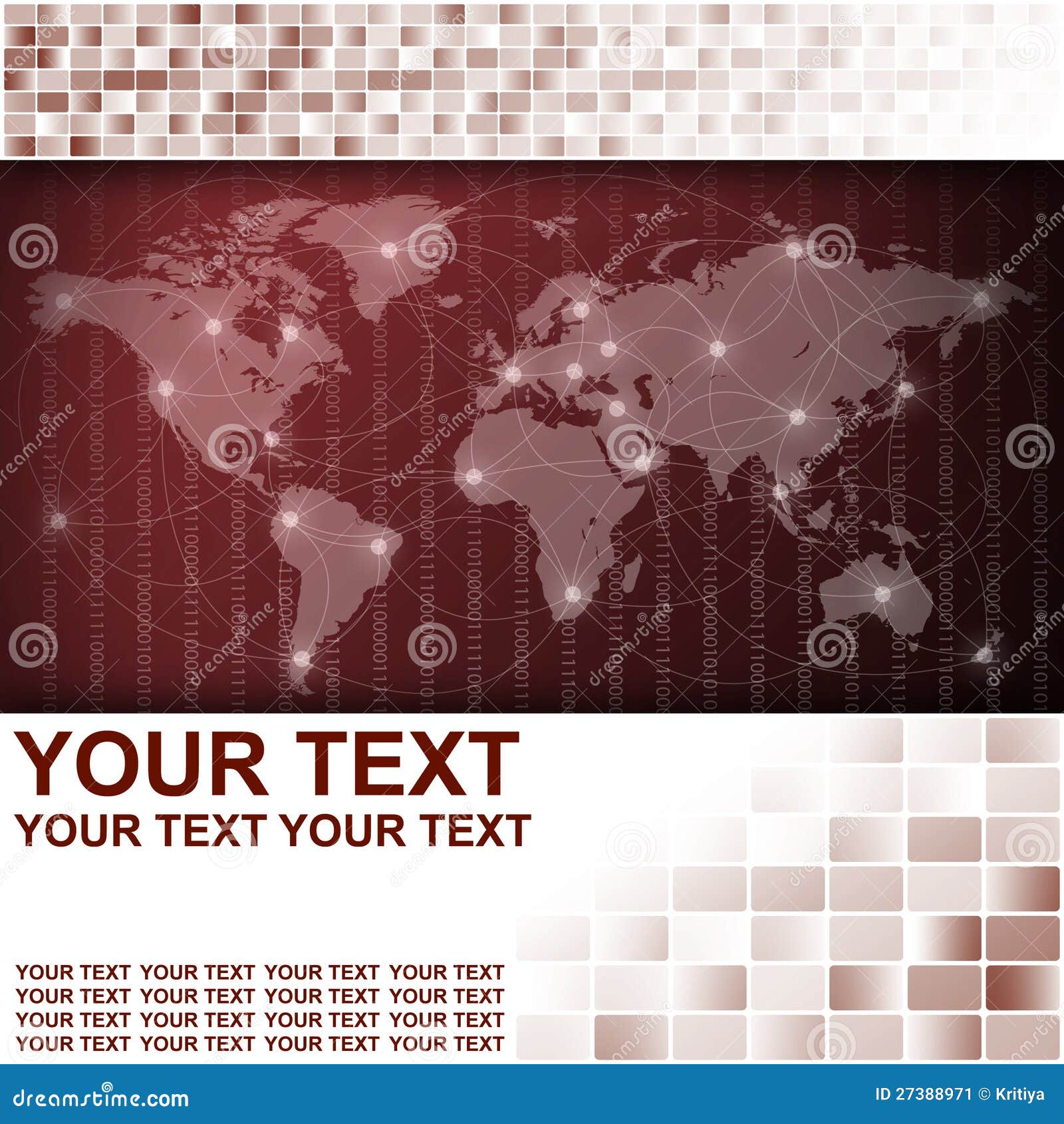 World Map in Business Background Stock Illustration - Illustration of ...