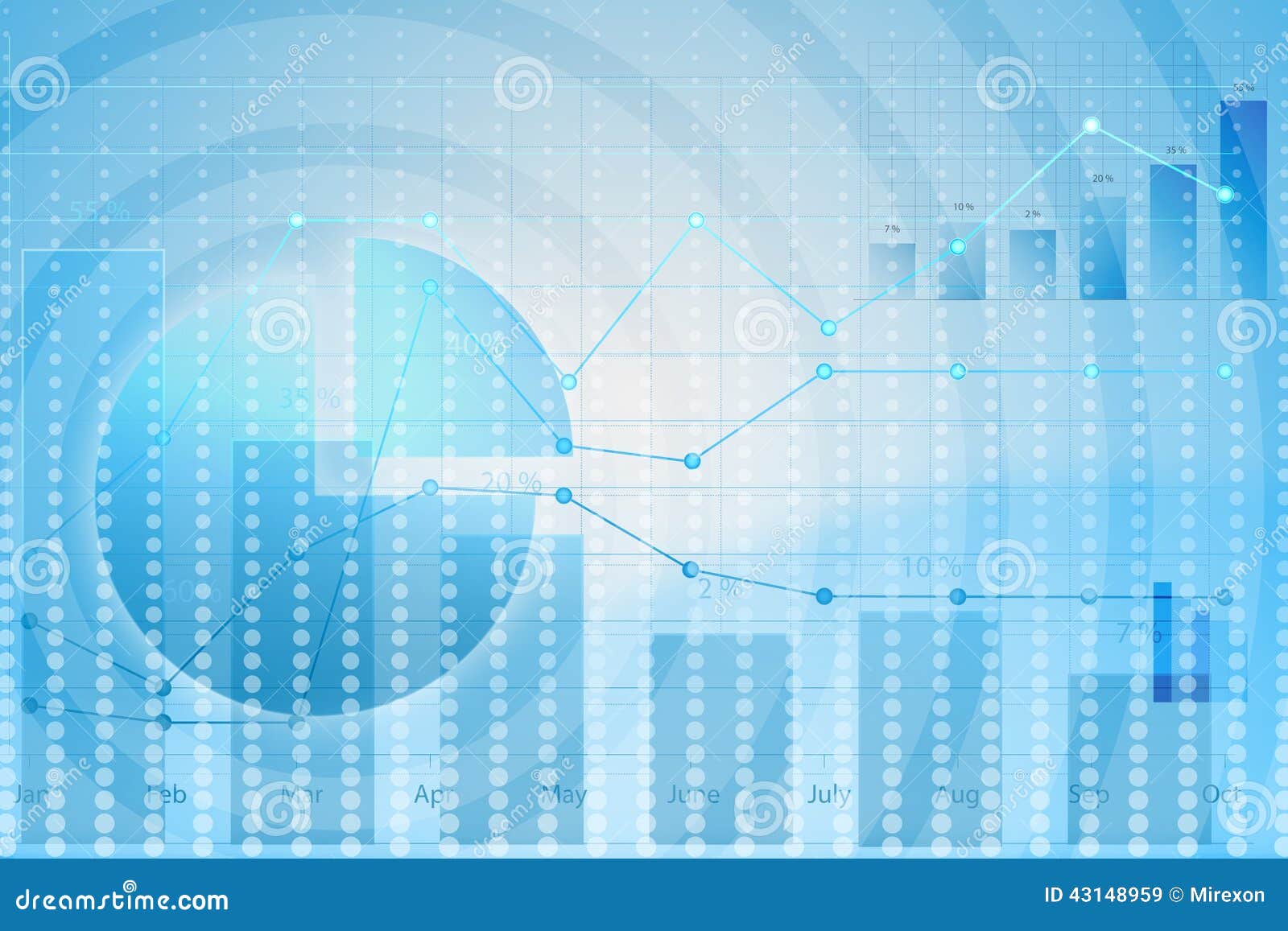 World Map. Business Chart Graph Stock Illustration - Illustration of ...