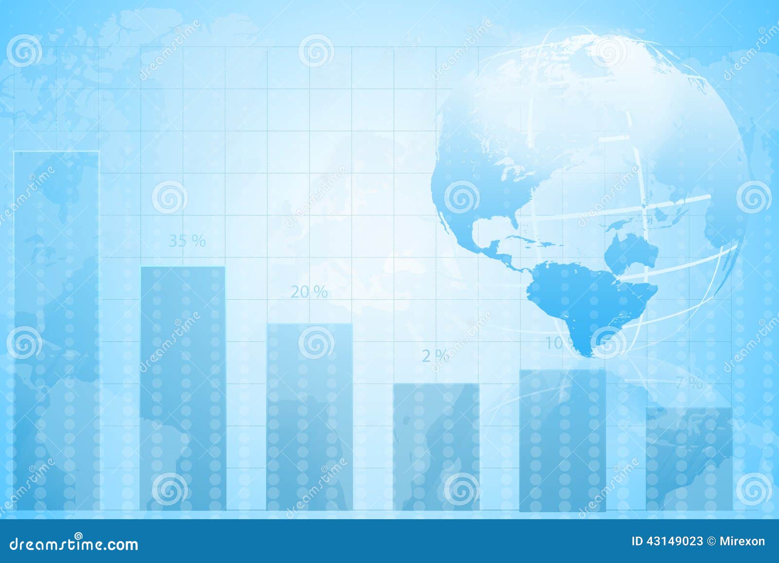 World Map. Business Chart Graph Stock Illustration - Illustration of ...