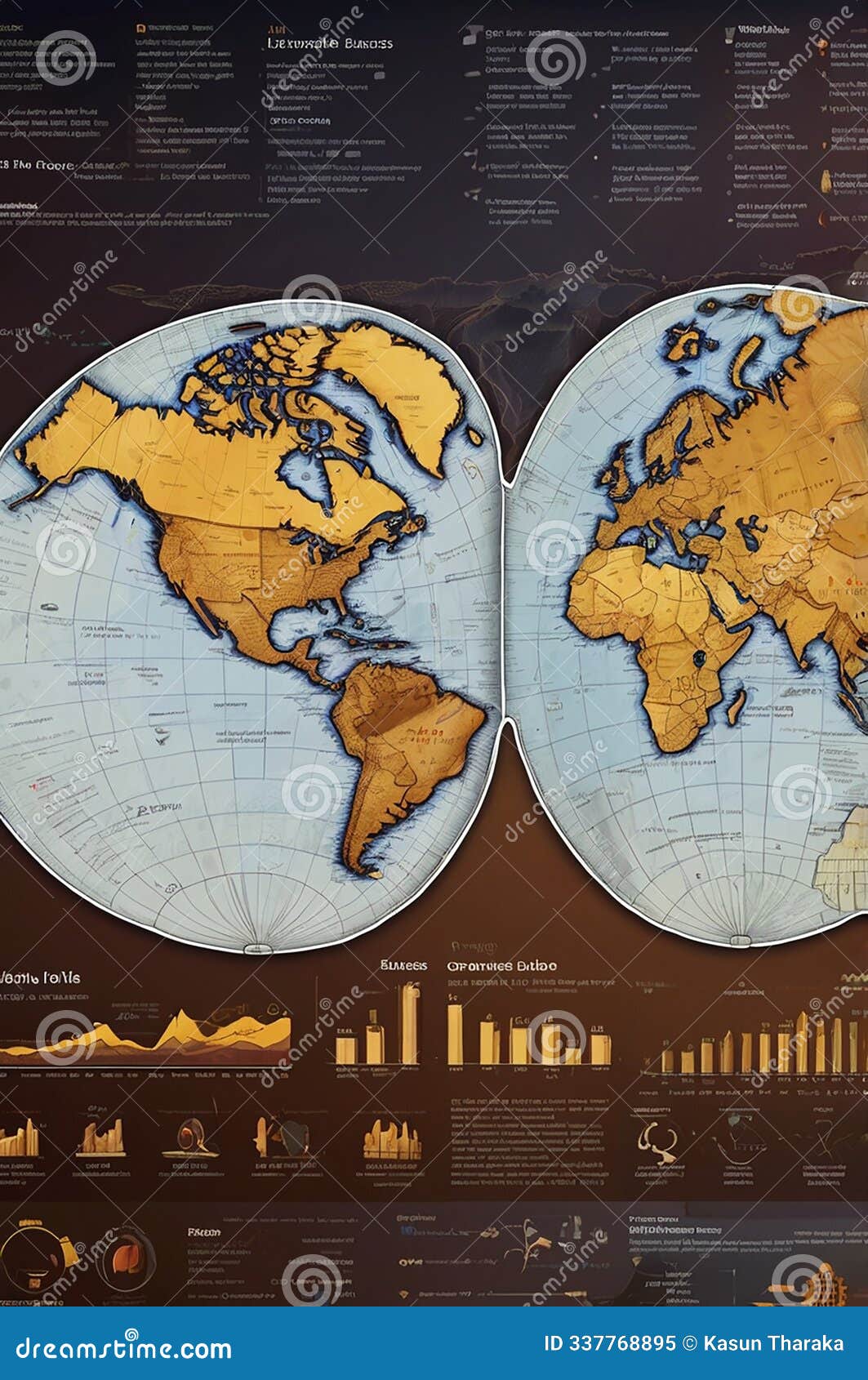 World Map Business Infographic Template Design Stock Illustration ...