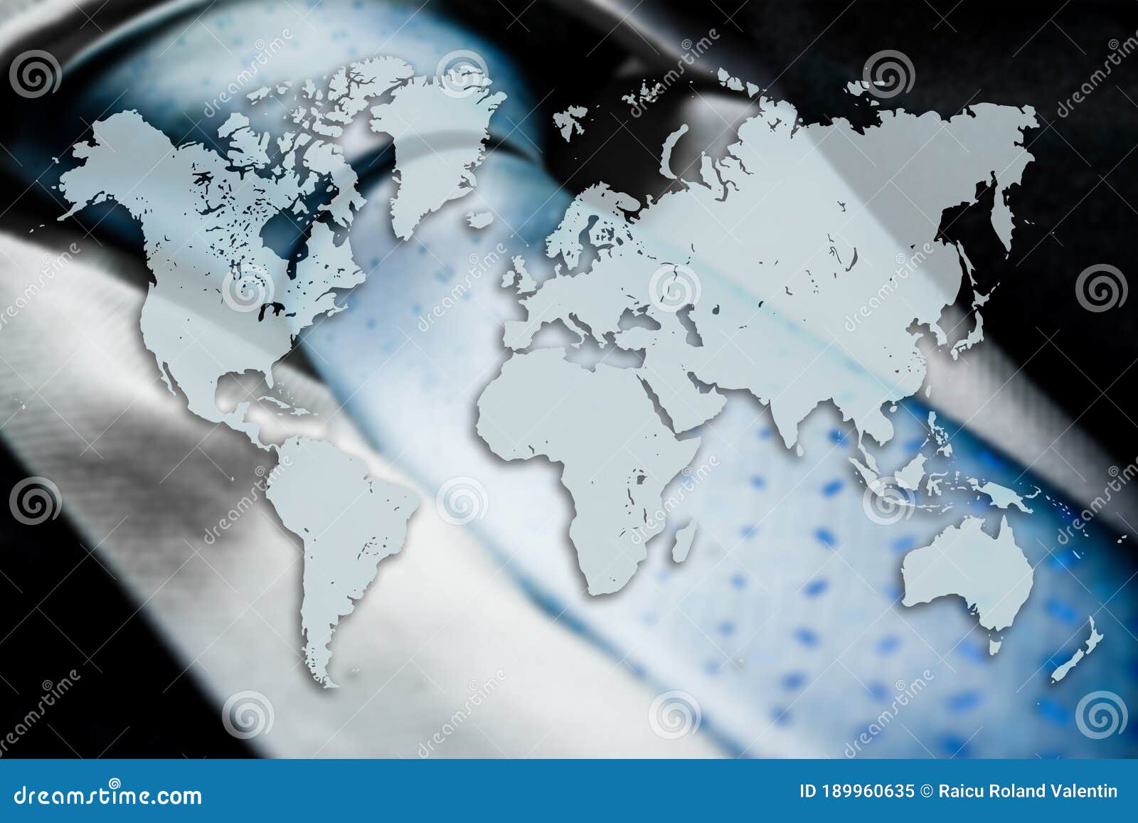 World Map on Business Suit Background Stock Image - Image of material ...