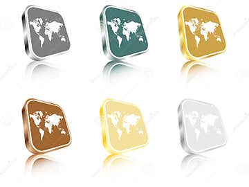 World map buttons stock vector. Illustration of geography - 11251977