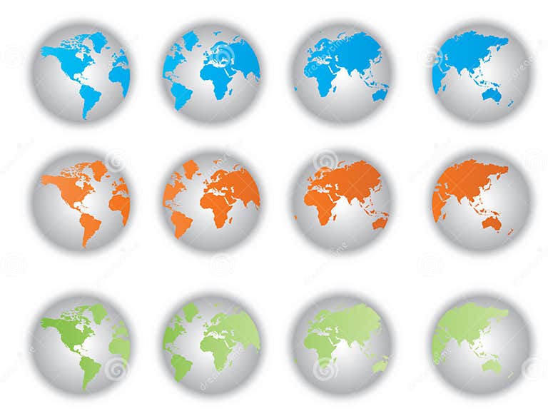 World Map buttons stock vector. Illustration of collage - 3996245