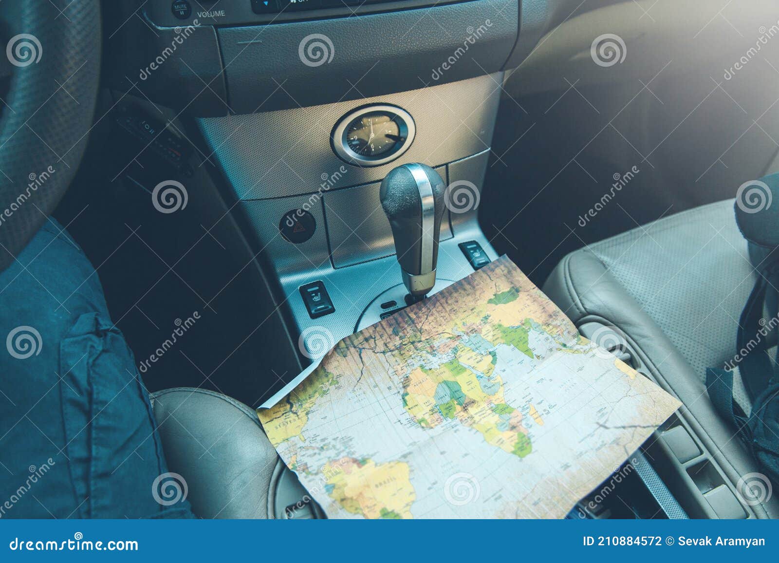 World Map on the Car Background Stock Photo - Image of white, person ...
