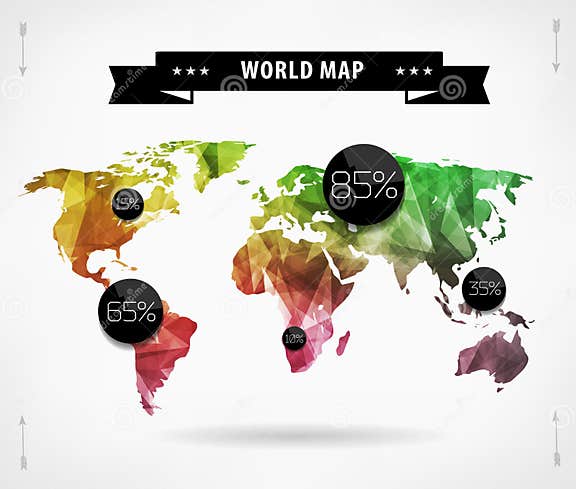 World map card stock vector. Illustration of global, east - 56908184
