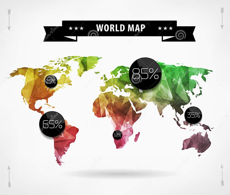 World map card stock vector. Illustration of global, east - 56908184