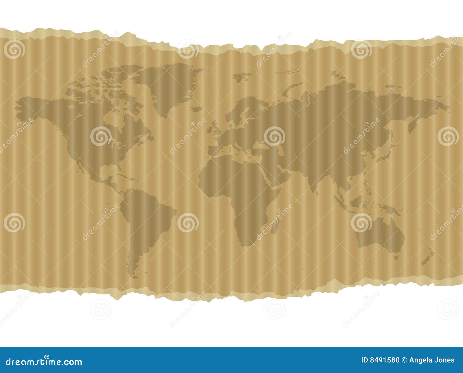 World map on cardboard stock vector. Illustration of environment - 8491580