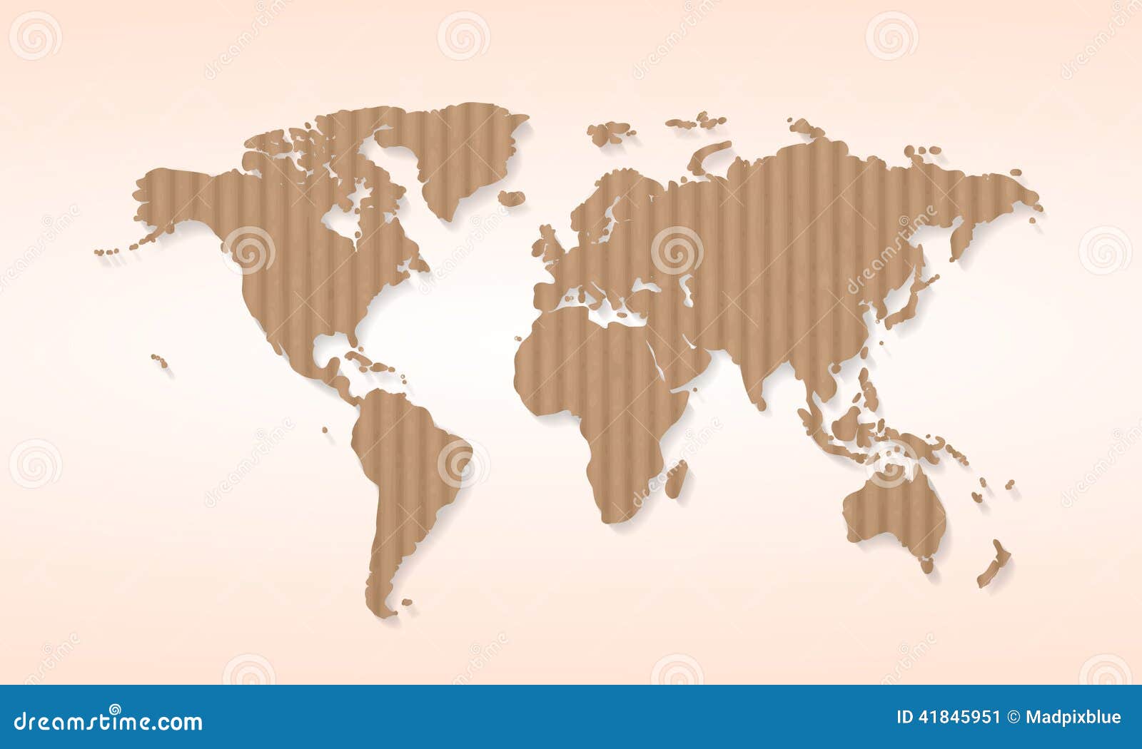 World map cardboard stock illustration. Illustration of announcement ...