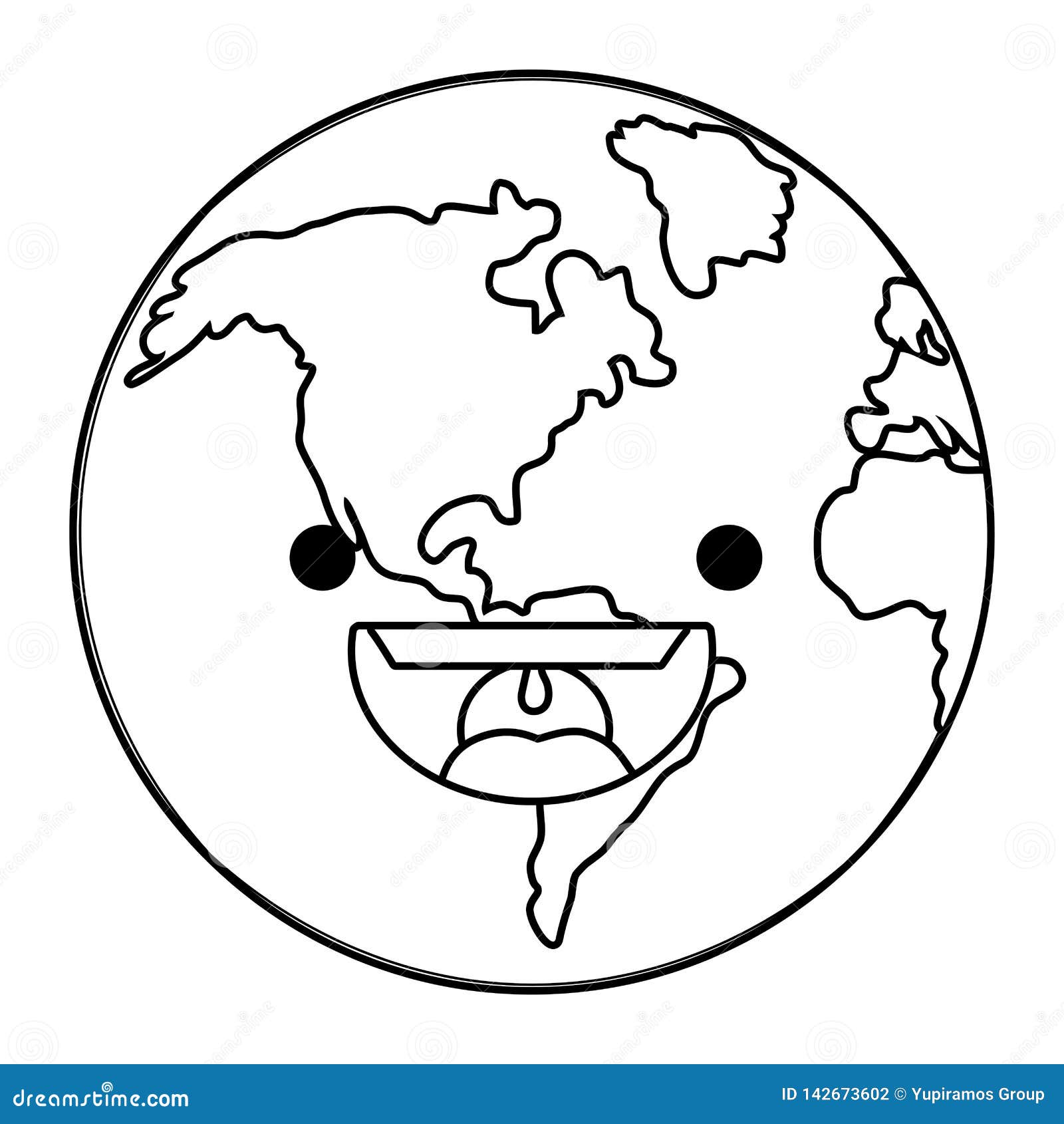 World map cartoon stock vector. Illustration of borders - 142673602