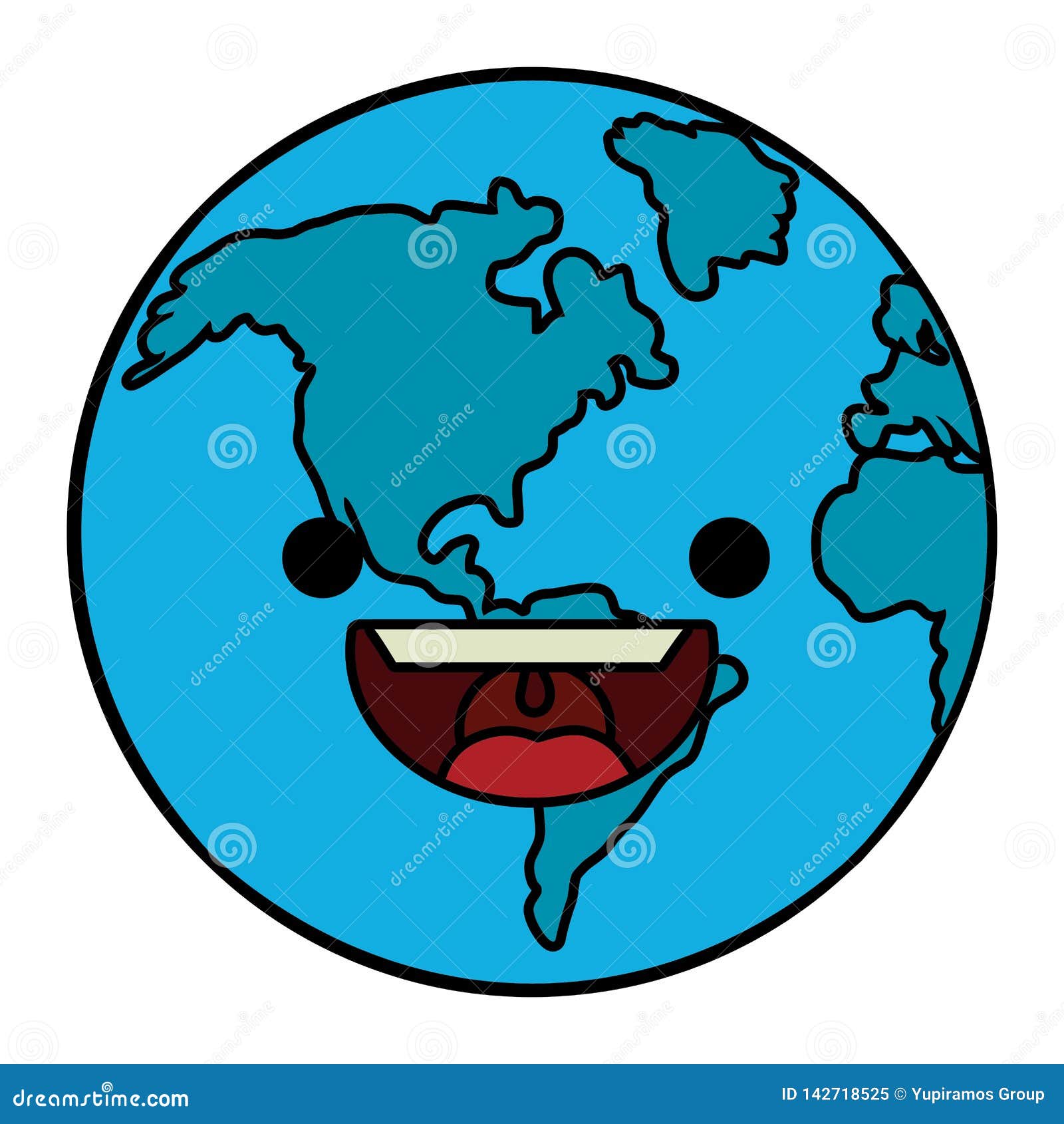 World map cartoon stock vector. Illustration of education - 142718525