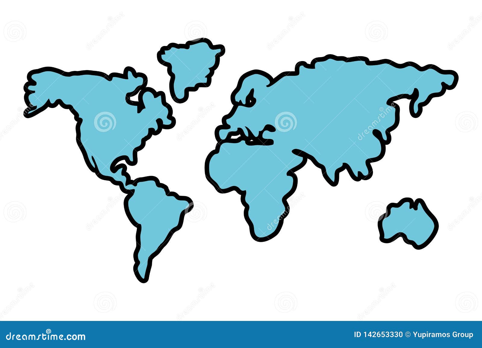 World map cartoon stock vector. Illustration of graphic - 142653330