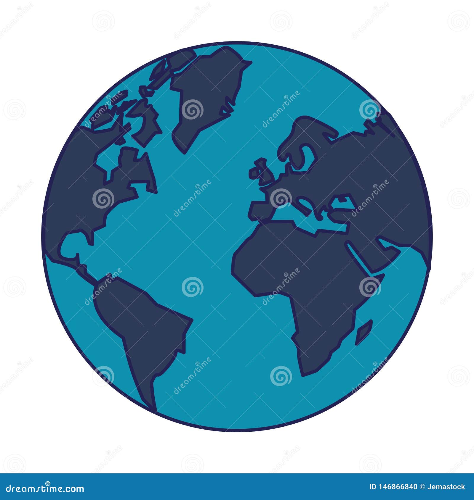 World map cartoon stock vector. Illustration of atlas - 146866840