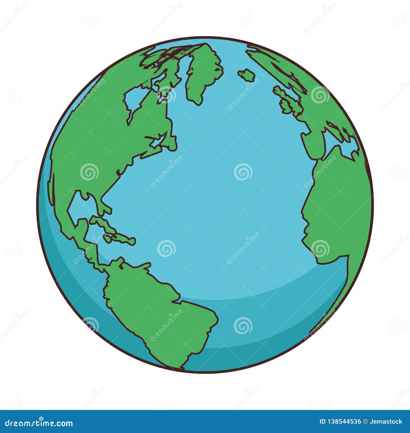 World map cartoon stock vector. Illustration of international - 138544536