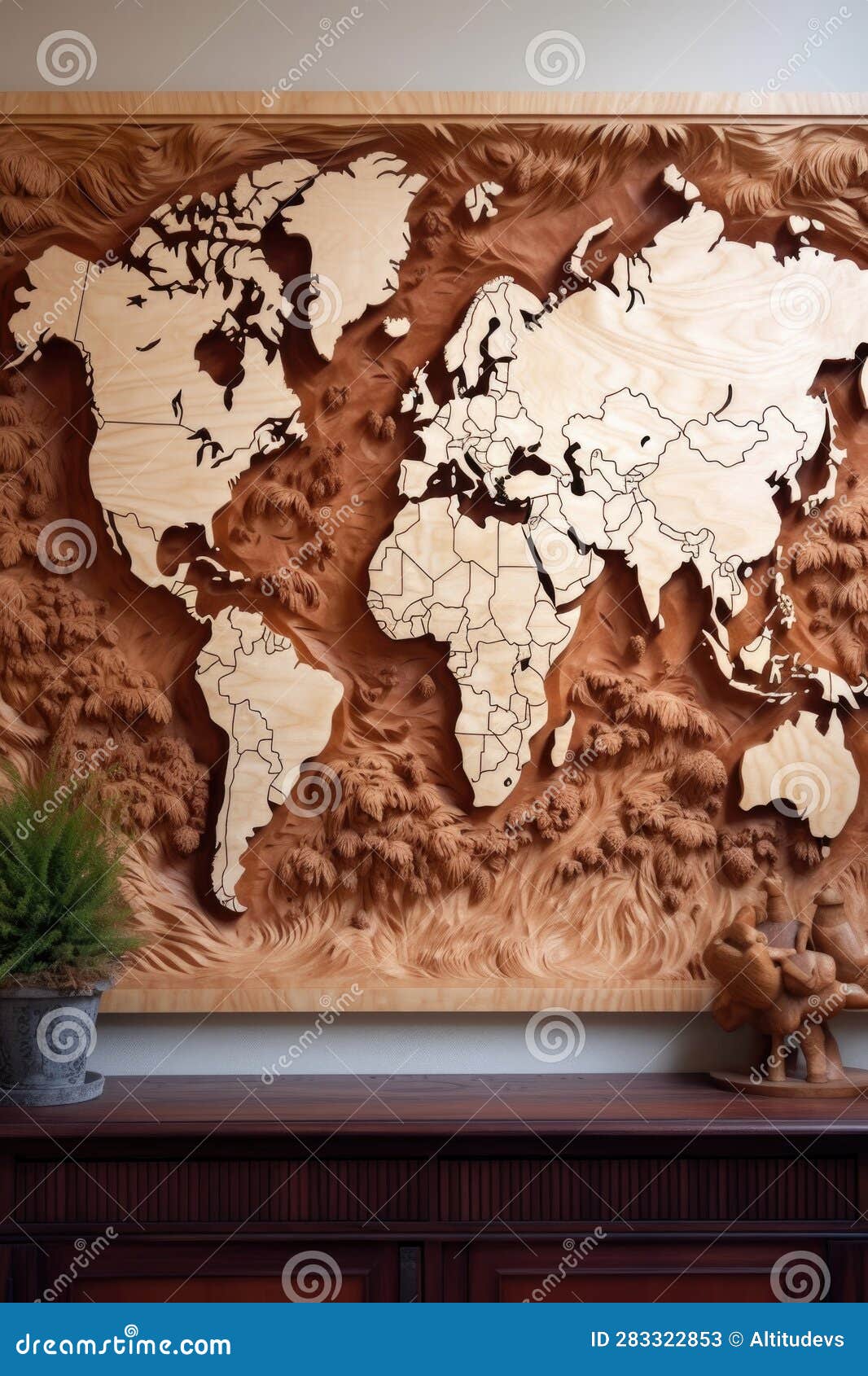 World Grain Map.World Map Created With Various Seeds. Royalty-Free ...