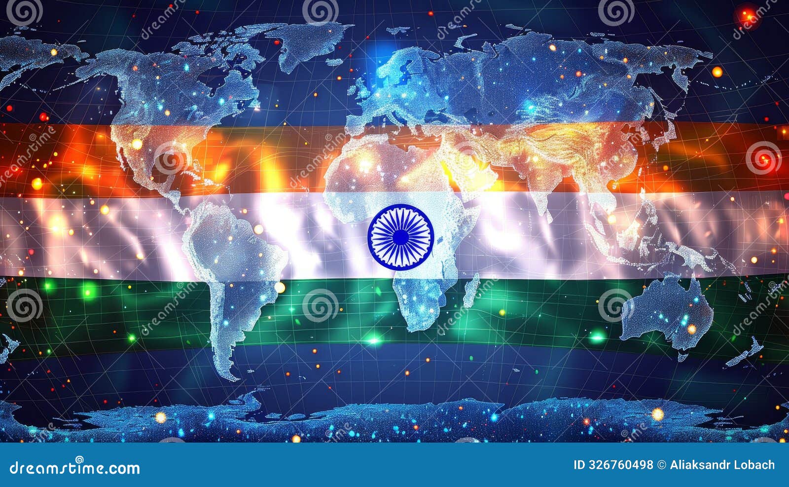World Map Centered on India . Map of India Stock Photo - Image of ...