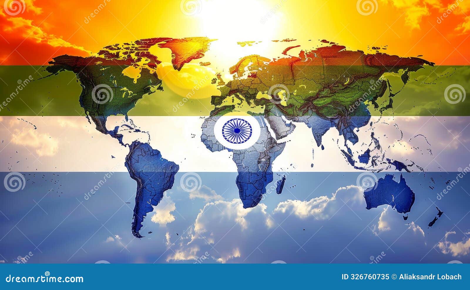 World Map Centered on India . Map of India Stock Image - Image of ...