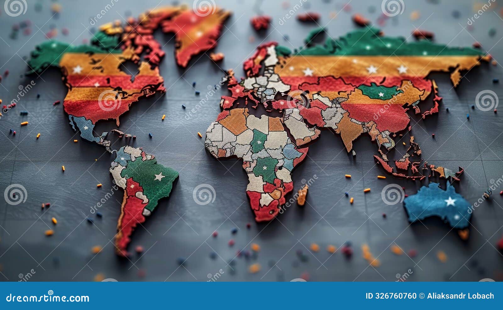 World Map Centered on India . Map of India Stock Photo - Image of ...