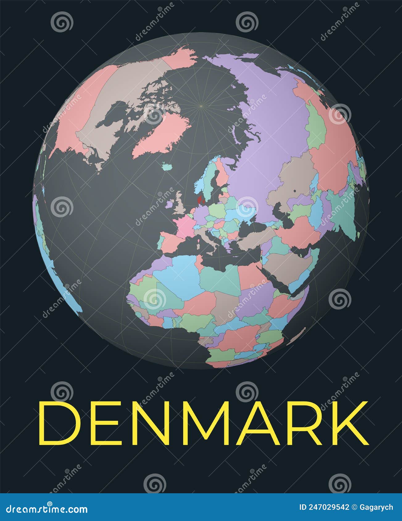 World Map Of DENMARK: Denmark, Jutland, Zealand, Scandinavia, North ...