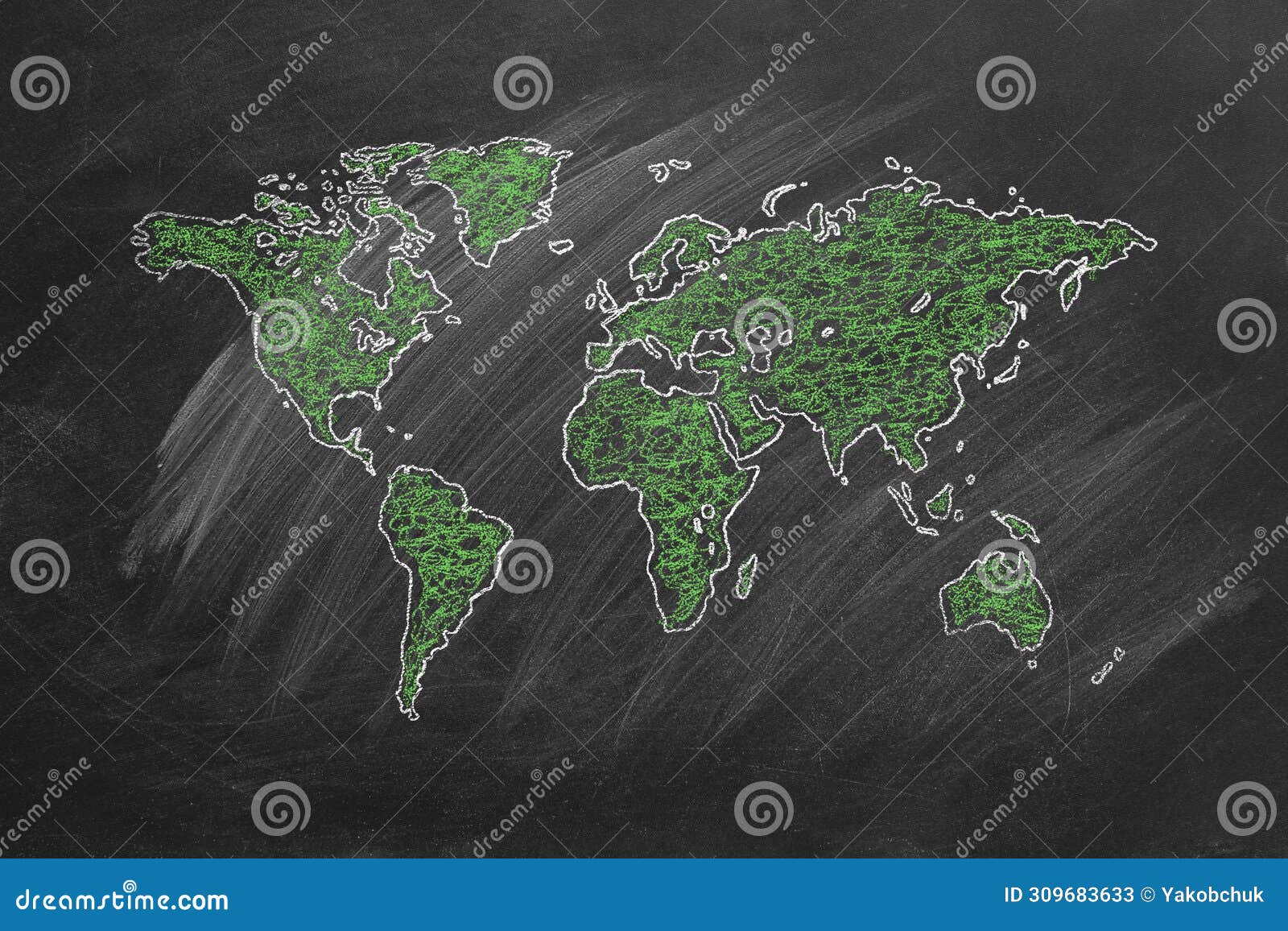 World map in chalk stock image. Image of geography, sketch - 309683633