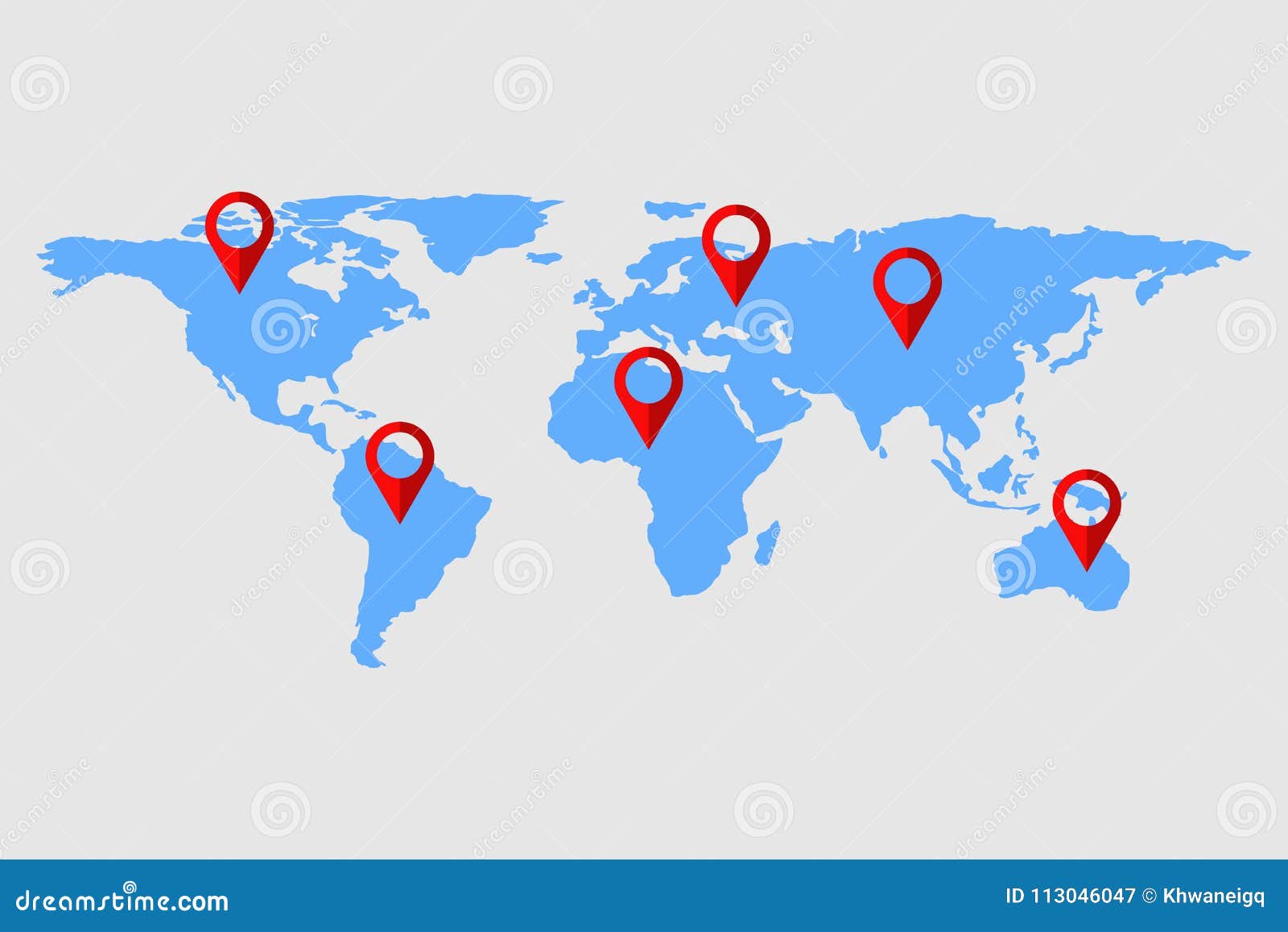 World Map Check in and Pin Checking Mark, Vector, Illustration Stock ...