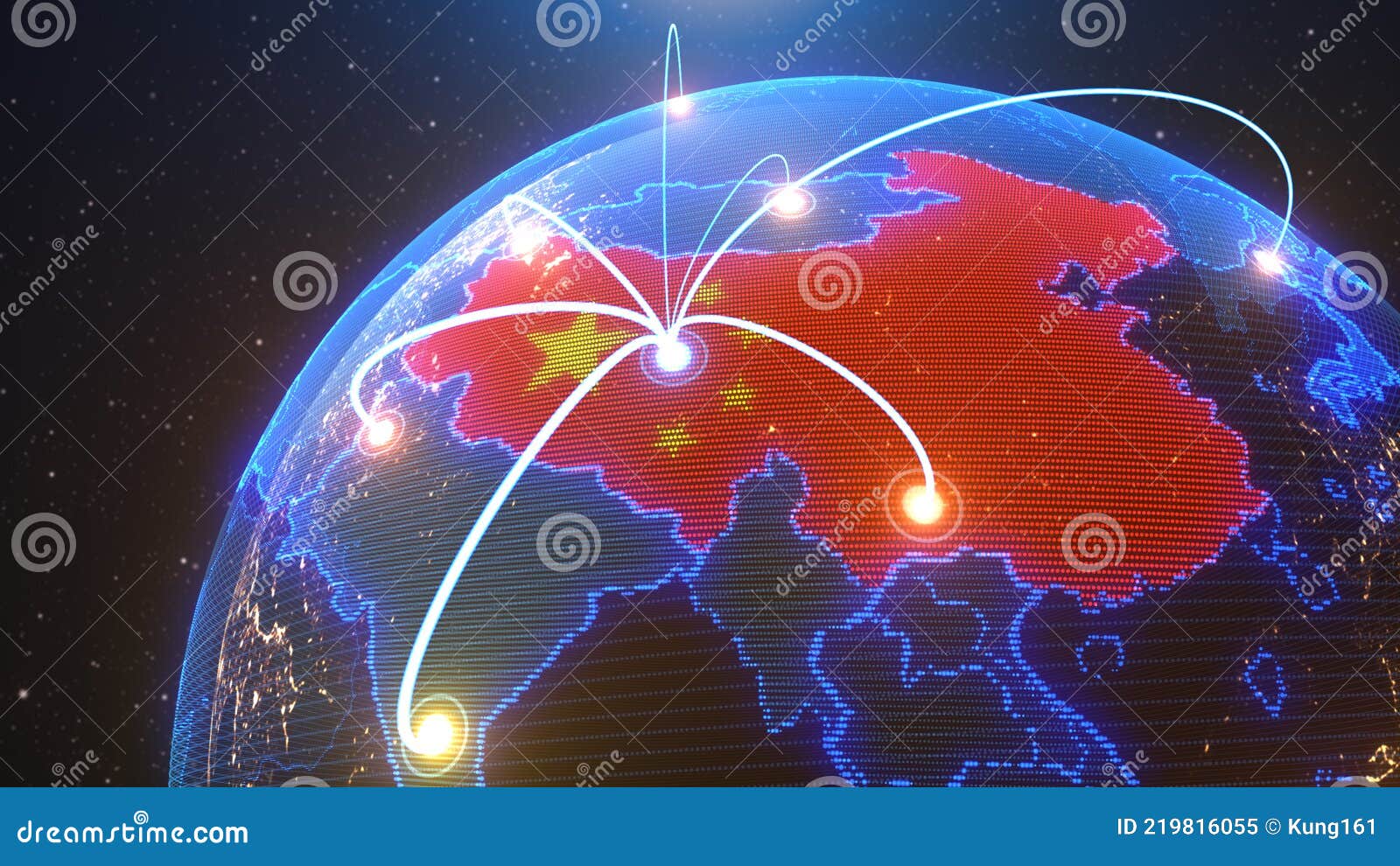 MAP of china connecting stock illustration. Illustration of earth ...